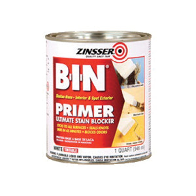 ZINSSER B-I-N 00904 Primer, Shellac Base, White, 550 g/L VOC, 500 sq-ft ...